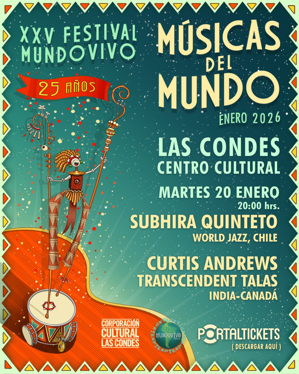 XXV FESTIVAL MUNDOVIVO DE MÚSICAS DEL MUNDO SIDESHOWS EN LAS CONDES ...