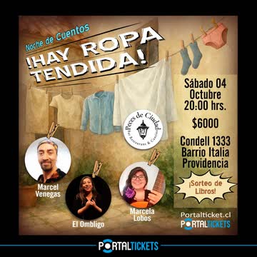 REGALA TICKETS PARA NOCHE DE CUENTOS: HAY ROPA TENDIDA EN PECES DE ...