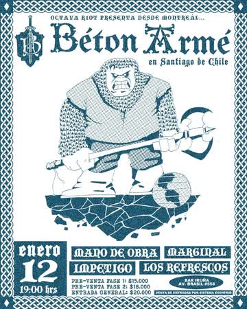 KIT DE DIFUSIÓN: BÉTON ARME EN SANTIAGO - BAR IRUÑA // PortalTickets.cl