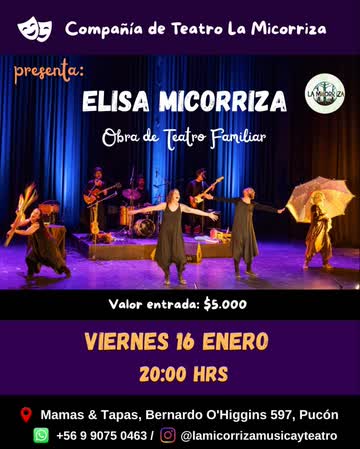 KIT DE DIFUSIÓN: TEATRO: ELISA MICORRIZA EN MAMAS & TAPAS, PUCÓN ...