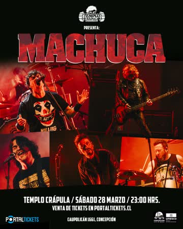 KIT DE DIFUSIÓN: MACHUCA EN TEMPLO CRÁPULA CONCEPCIÓN // PortalTickets.cl