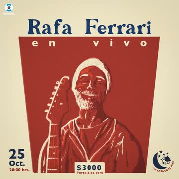 KIT DE DIFUSIÓN: RAFA FERRARI EN LA CASA EN EL AIRE // PortalTickets.cl